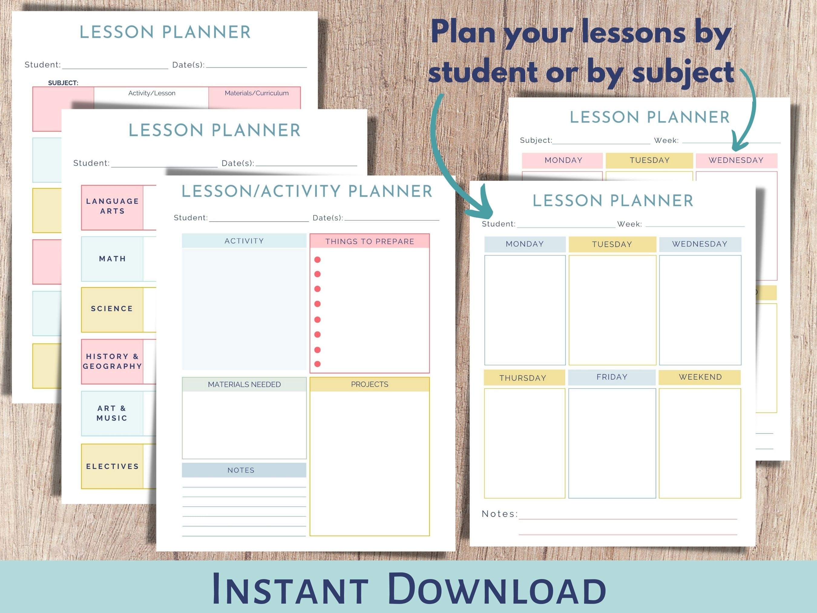 Homeschool Planner Academic Planner Printable Homeschool - Etsy