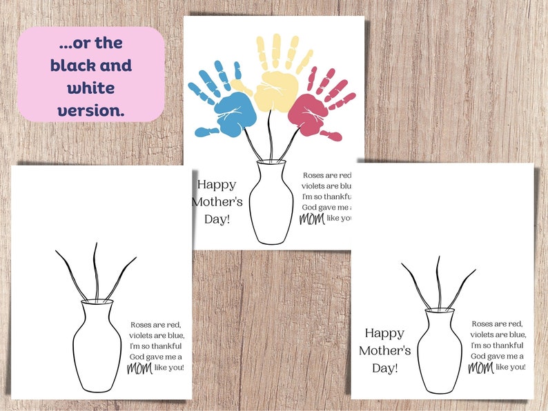 Mothers Day Handprint Printable Religious Poem Handprint - Etsy