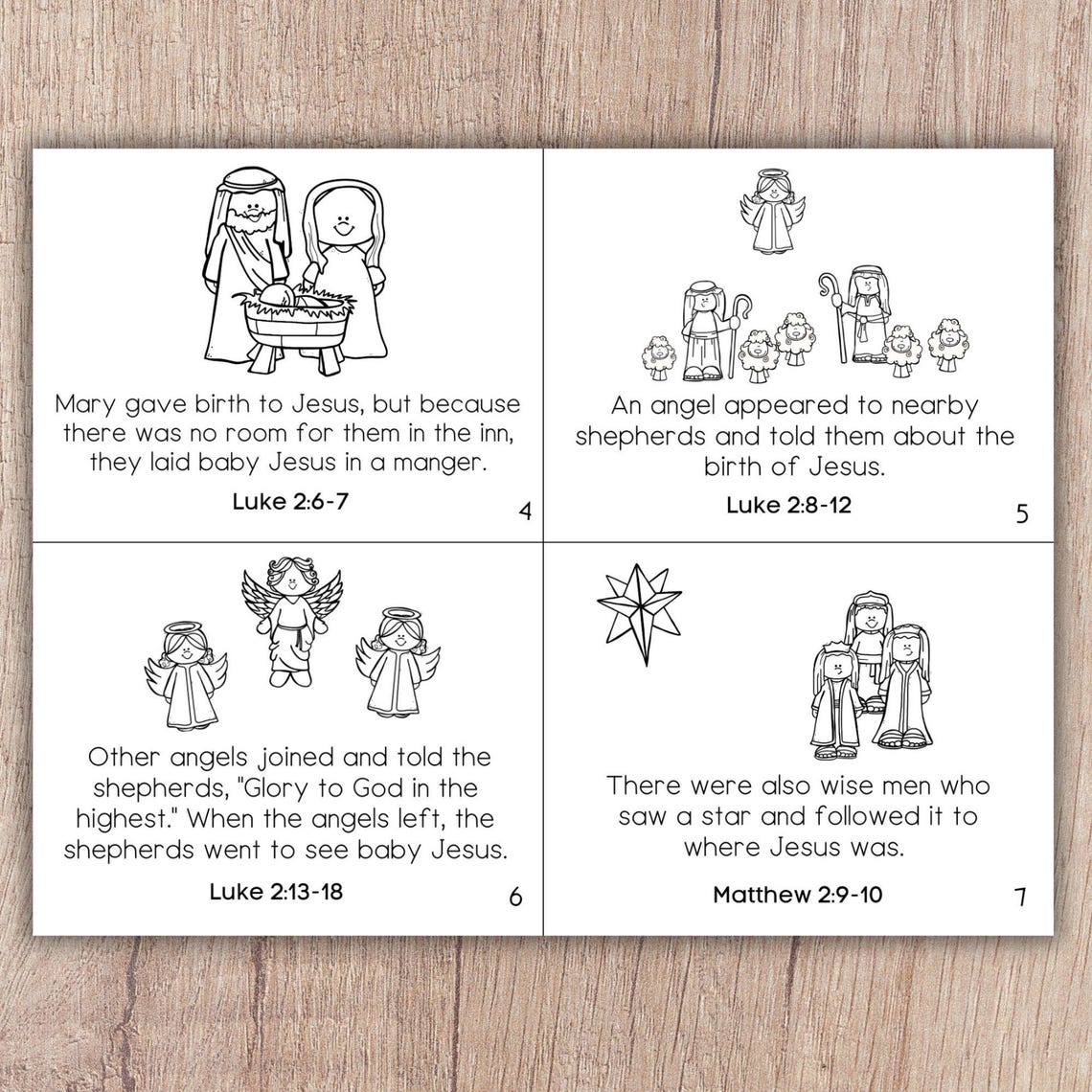 Nativity Story Mini Book, Nativity Story Printable, Nativity Craft ...