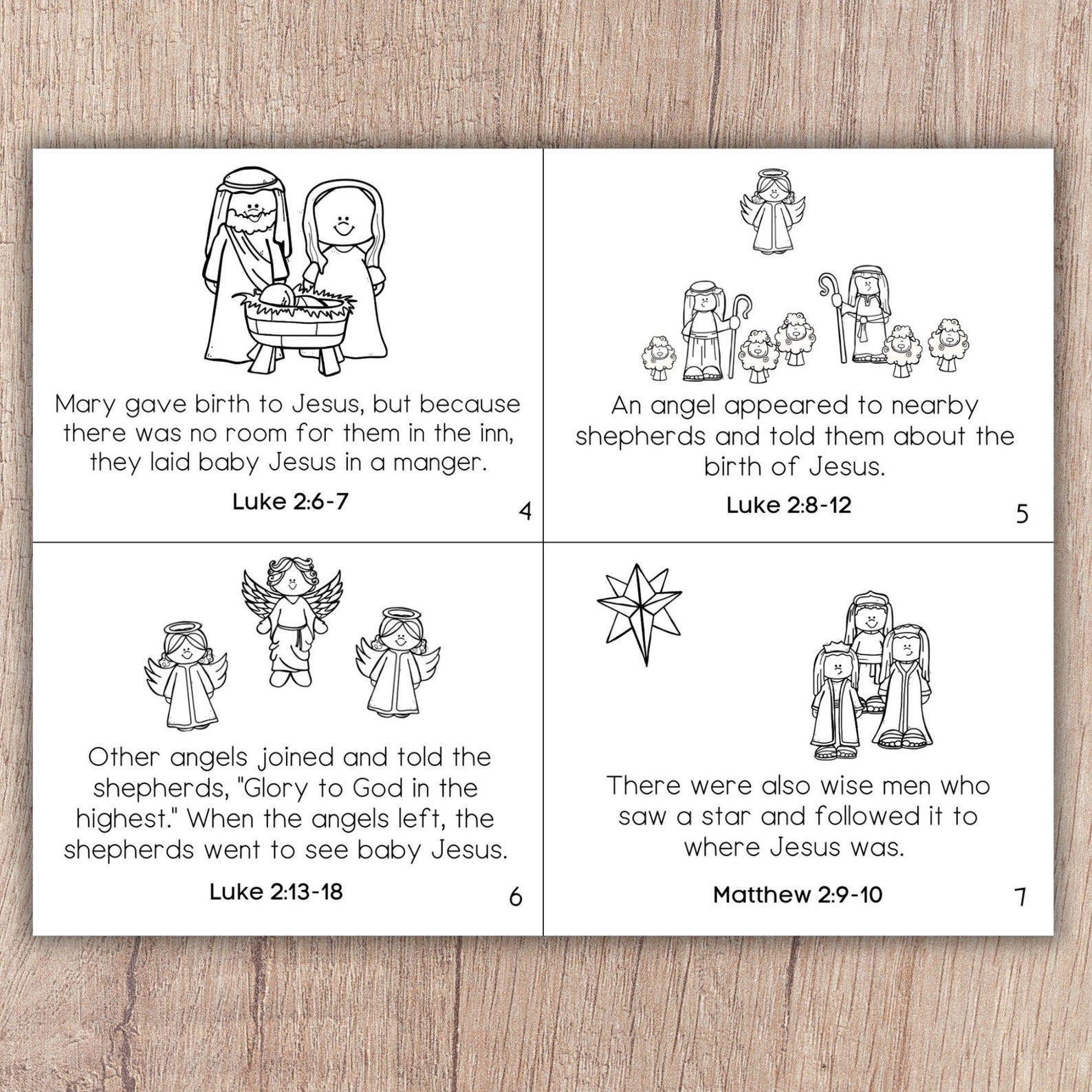 Nativity Story Mini Book, Nativity Story Printable, Nativity Craft ...