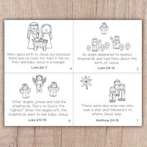 Nativity Story Mini Book, Nativity Story Printable, Nativity Craft ...