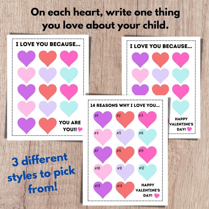 Why I Love You, Affirmation Cards for Kids, Reasons I Love You, I Love ...