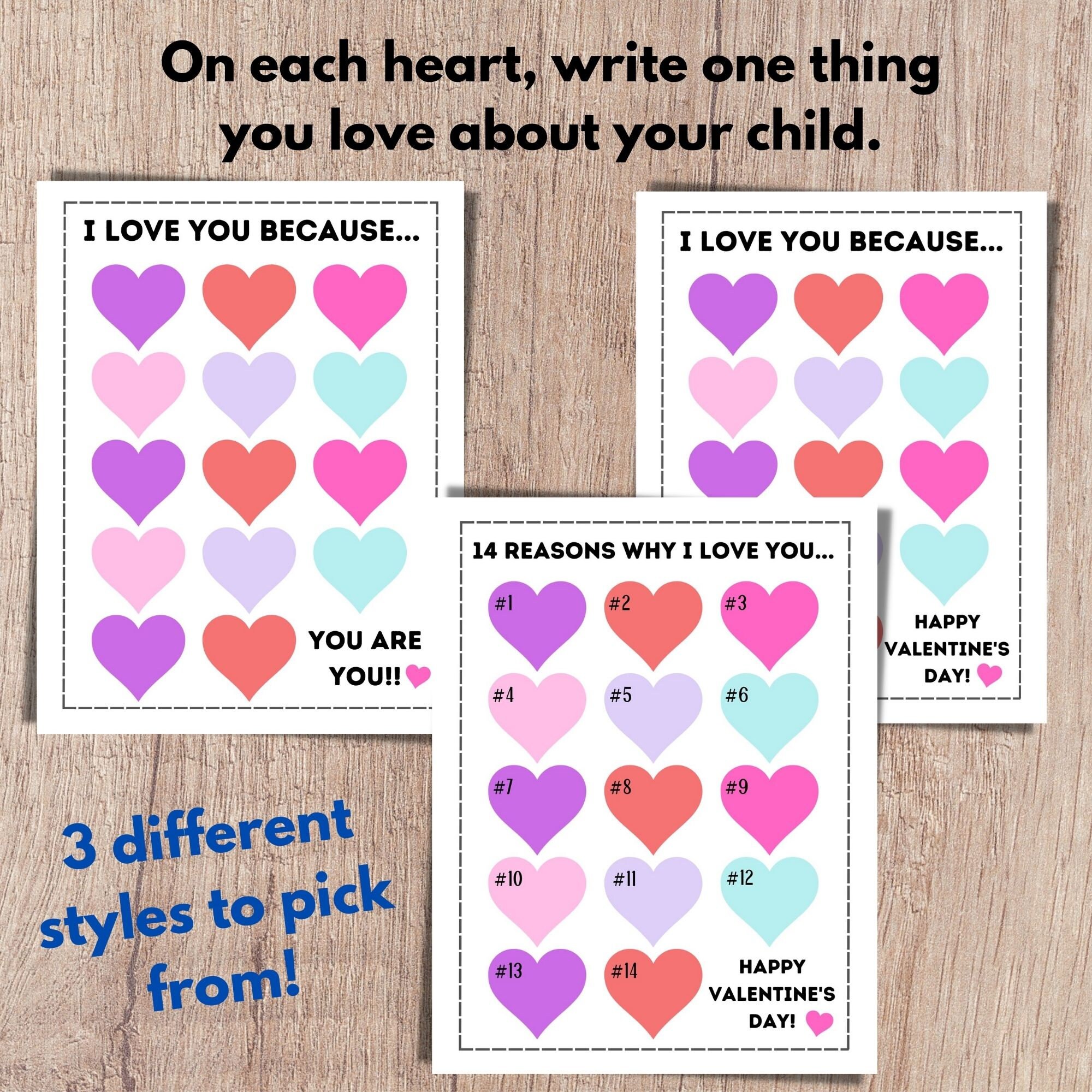 Why I Love You, Affirmation Cards for Kids, Reasons I Love You, I Love ...