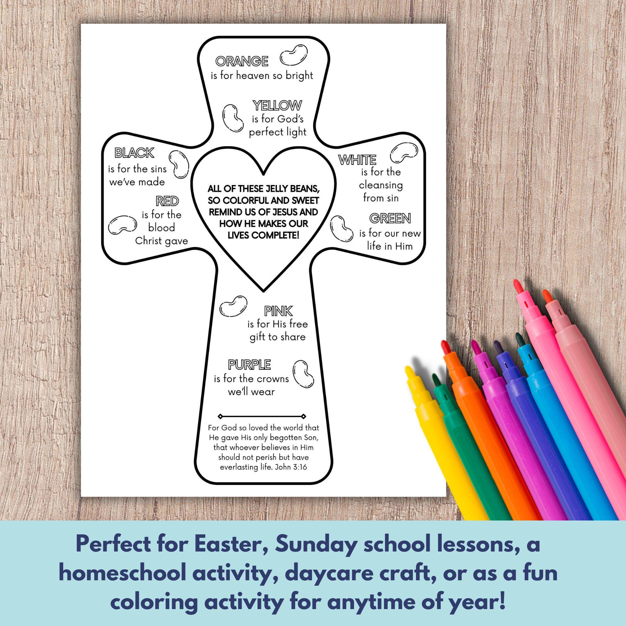 Jelly Bean Prayer Craft, Kids Easter Lesson, Jelly Bean Printable ...