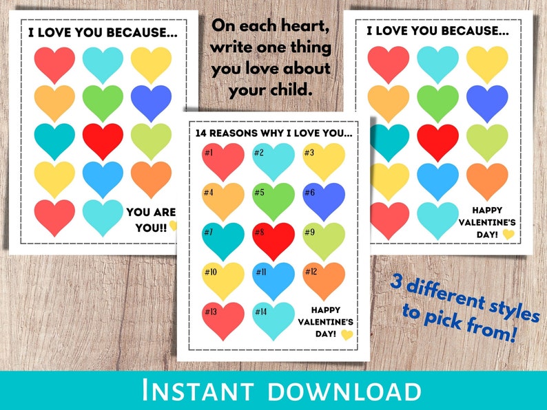 Why I Love You Affirmation Cards for Kids Reasons I Love - Etsy