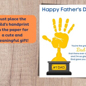 Fathers Day Handprint Craft Fathers Day Poem Handprint - Etsy