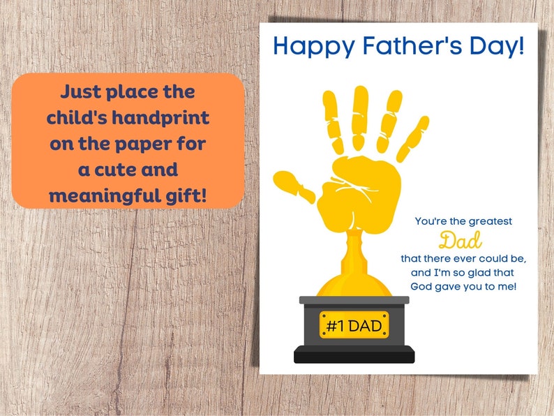 Fathers Day Handprint Craft Fathers Day Poem Handprint - Etsy