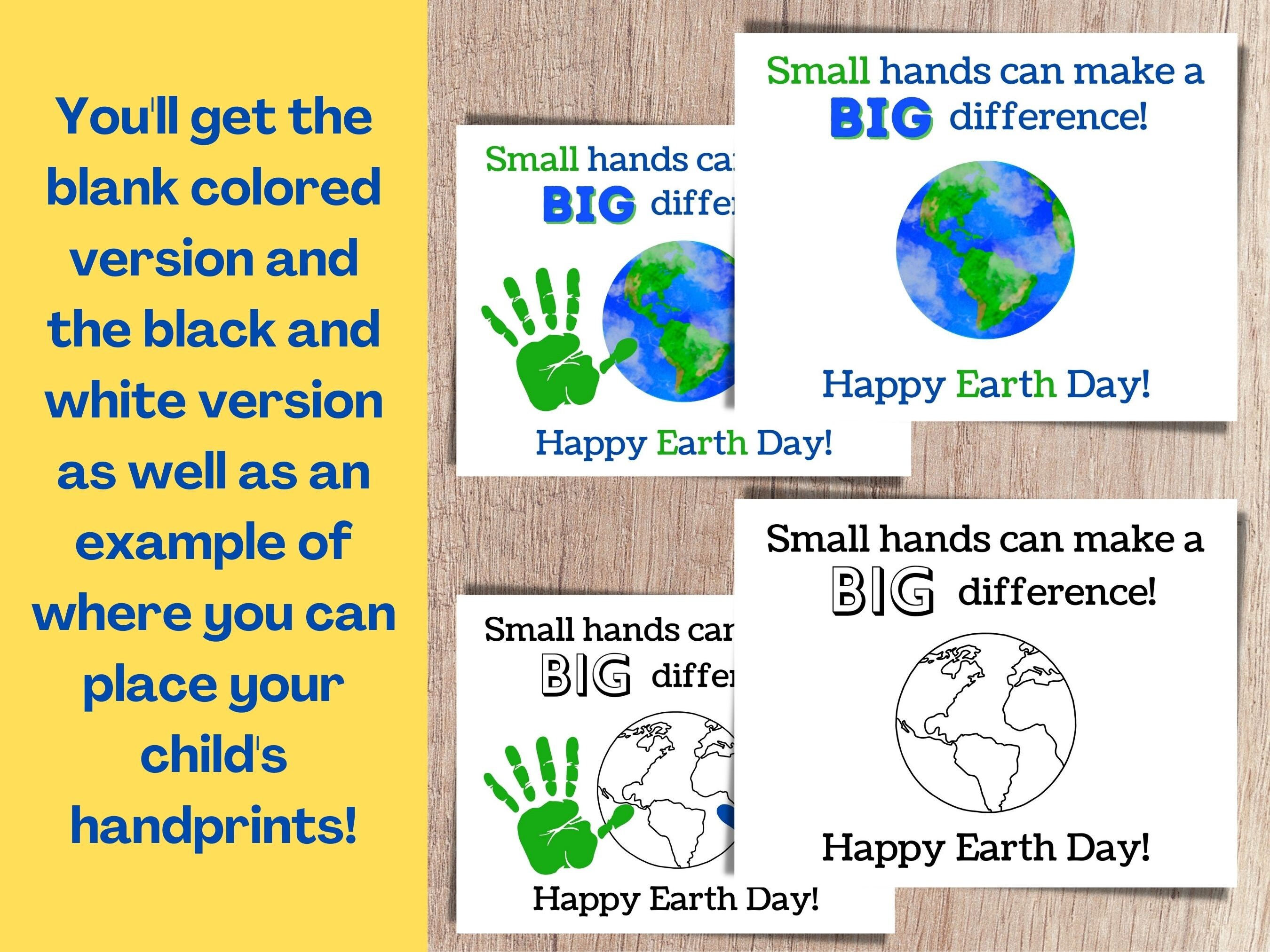 Earth Day Handprint Earth Day Printable Handprint Craft - Etsy