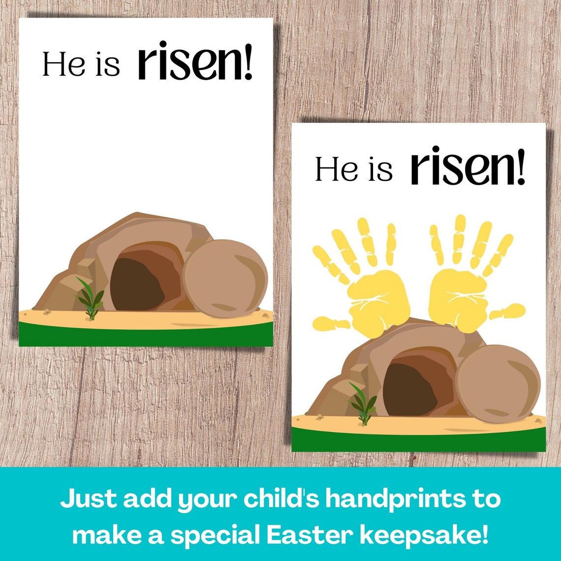 Easter Handprint Craft, Easter Bible Story, Holy Week for Kids, He is ...