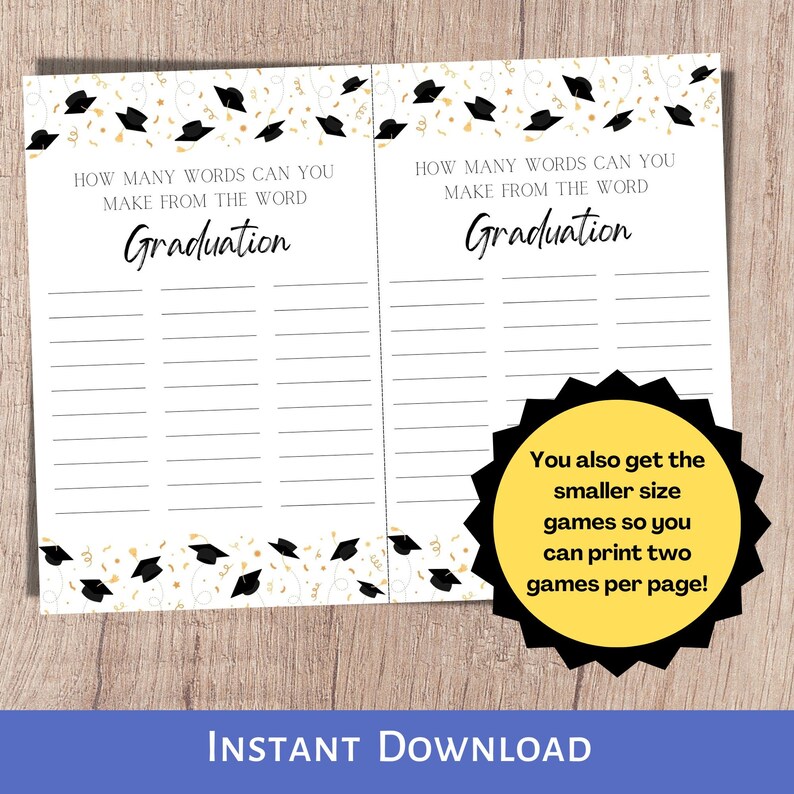 Graduation Games, Word Scramble, Graduation Games Printable, Graduate ...