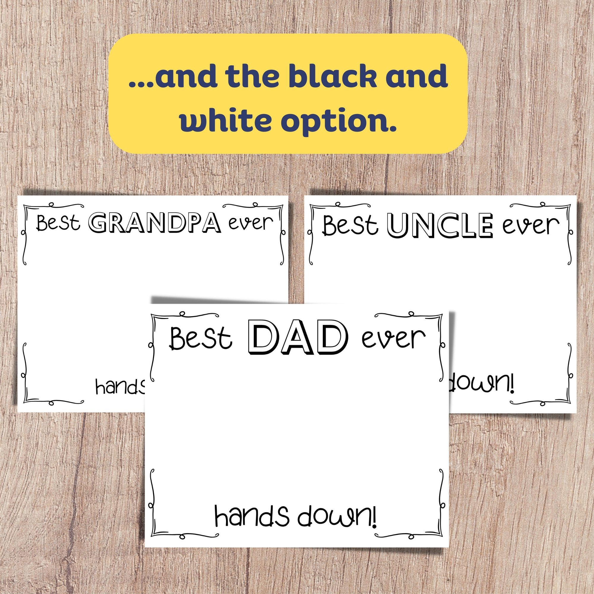 Best Dad Hands Down, Handprint Printable, Fathers Day Handprint Craft ...