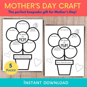 All About Mom Printable, Mother's Day Questionnaire, Mom Gift From Kids ...