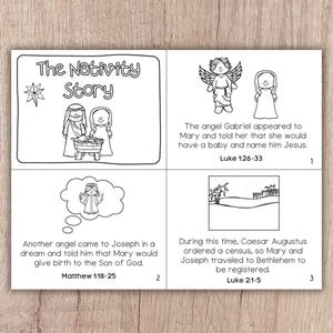 Nativity Story Mini Book, Nativity Story Printable, Nativity Craft ...