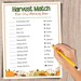 Harvest Bible Match Game, Thanksgiving Trivia, Church Games, Fall ...