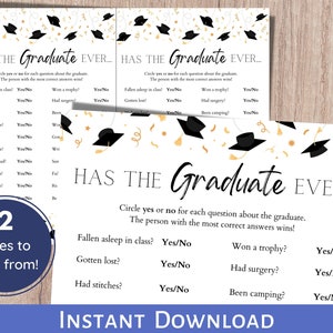 Graduation Games Has the Grad Ever Graduation Games - Etsy
