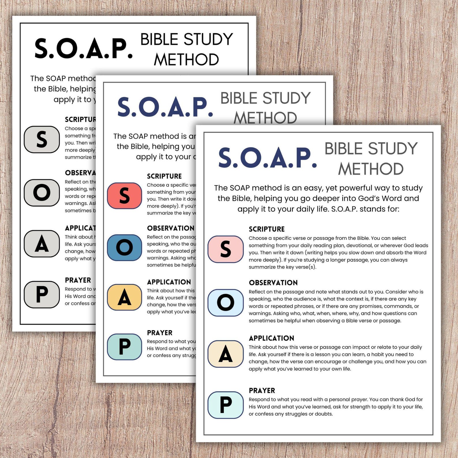 Bible SOAP Notes, Bible Study Journal, SOAP Method Bible Study, Soap ...
