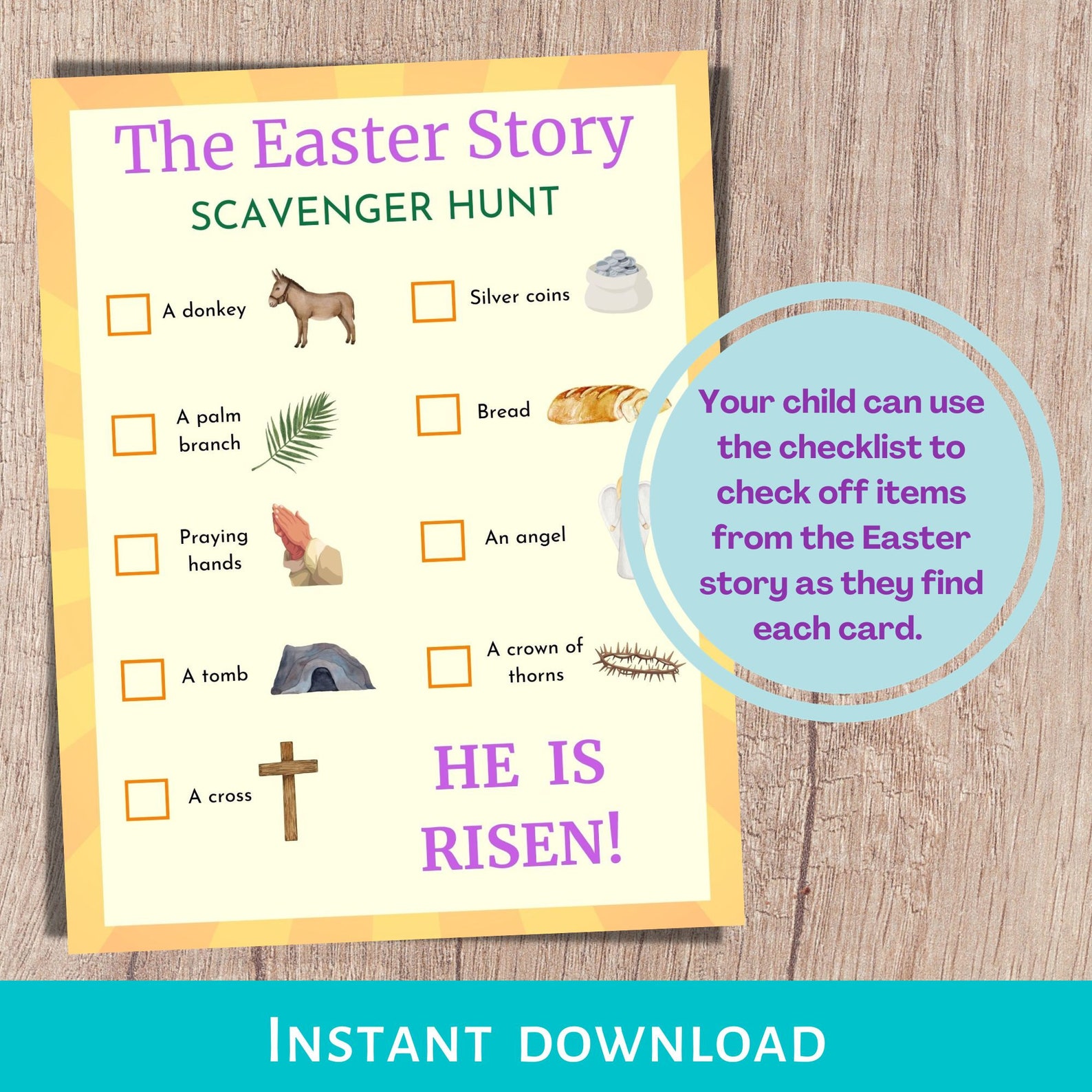 Easter Scavenger Hunt, Easter Bible Games, Scavenger Hunt for Kids ...