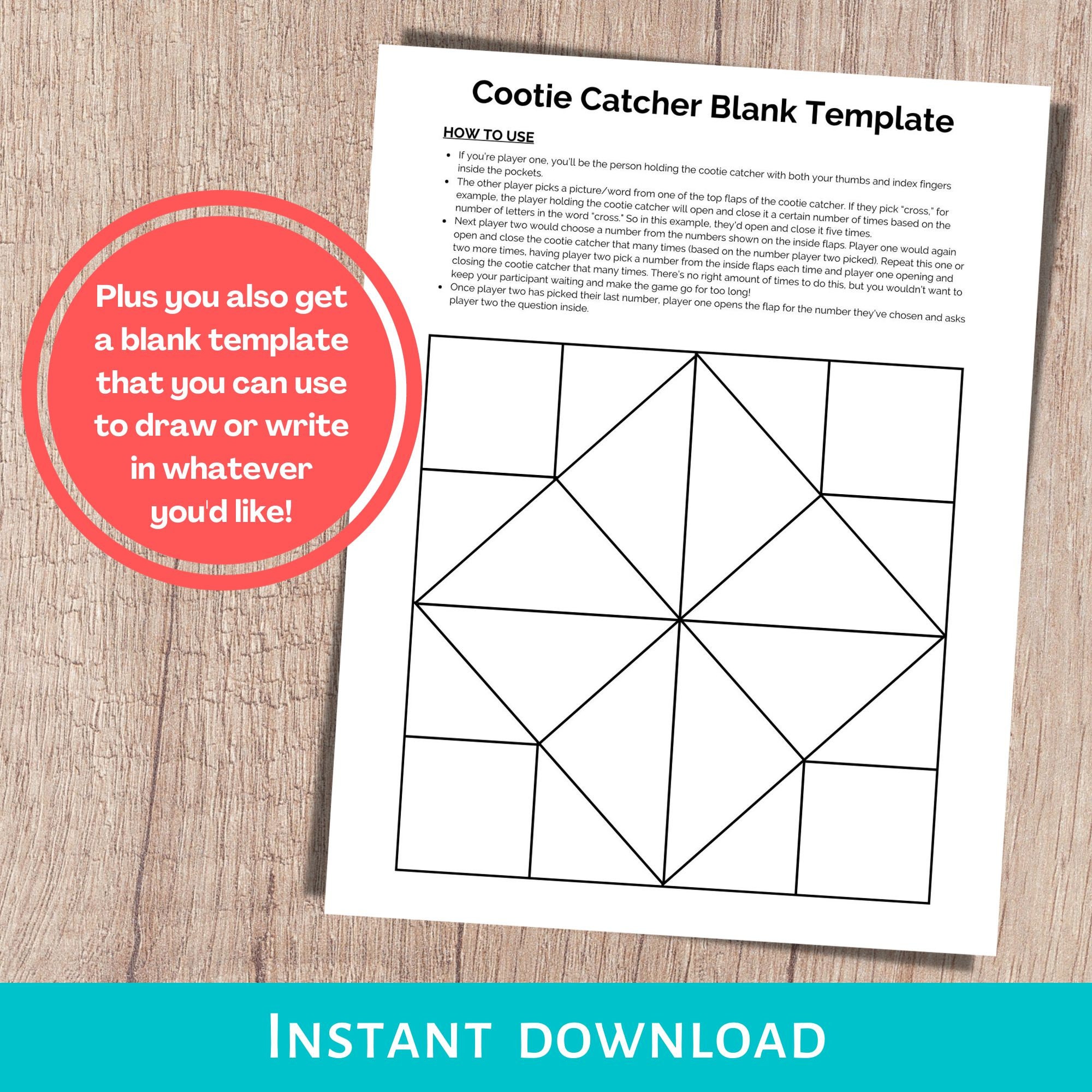 Easter Bible Story Cootie Catcher, Easter Bible Game, Easter Printable ...