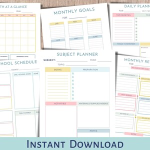 Homeschool Planner, Academic Planner, Printable Homeschool Planner ...