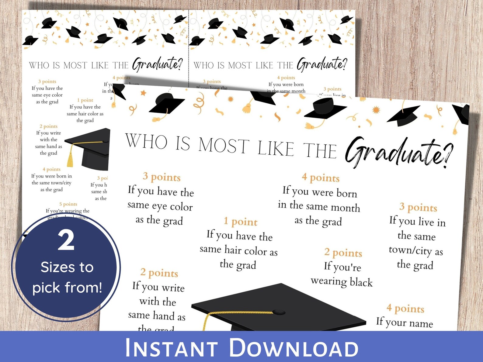 Graduation Games Printable Graduation Party Games Class of - Etsy