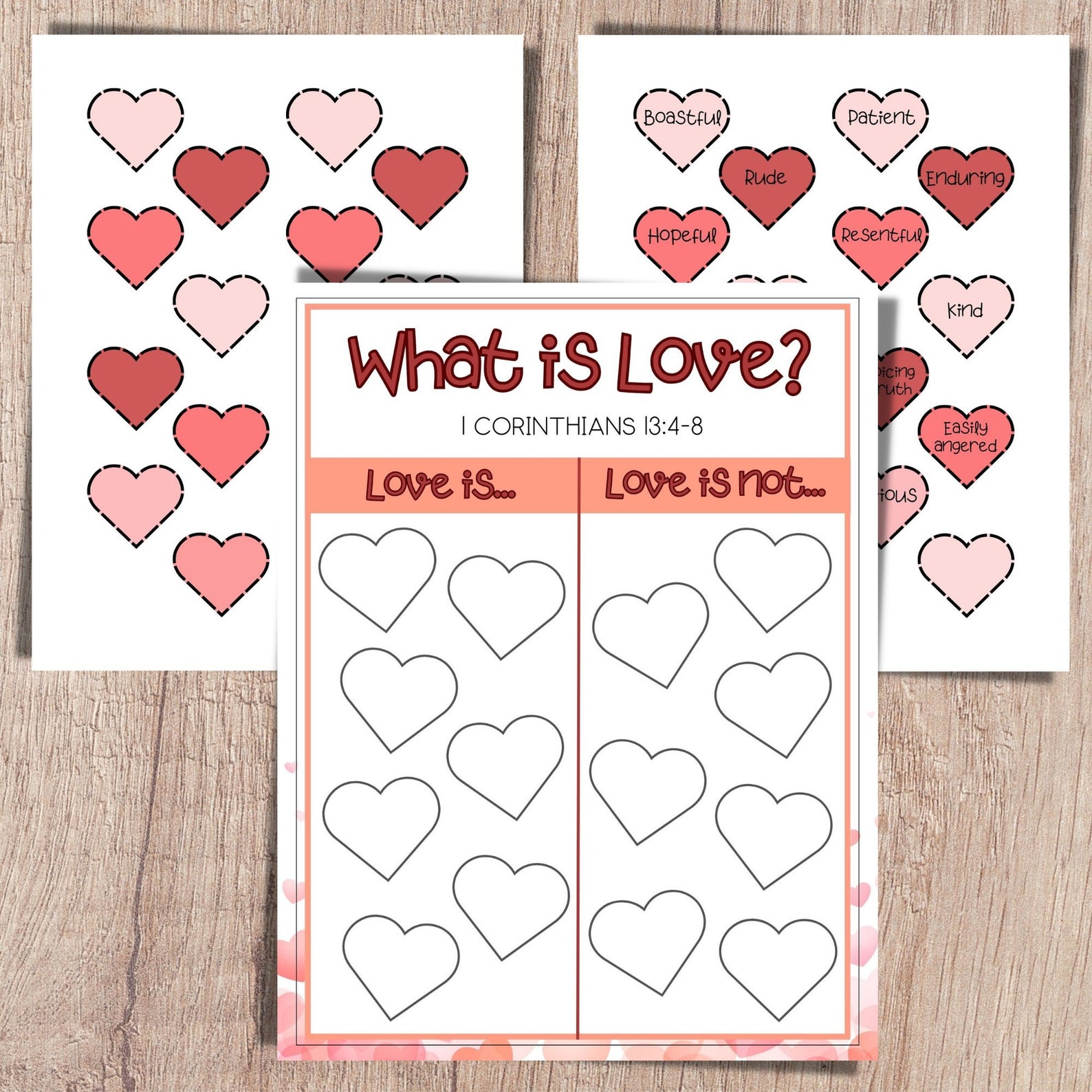 Bible Valentine Games, Love is Craft, 1 Corinthians 13, Sunday School ...