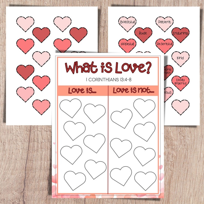 Bible Valentine Games, Love is Craft, 1 Corinthians 13, Sunday School ...