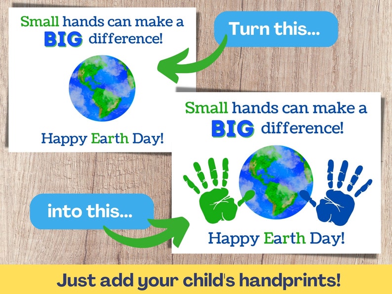 Earth Day Handprint Earth Day Printable Handprint Craft - Etsy