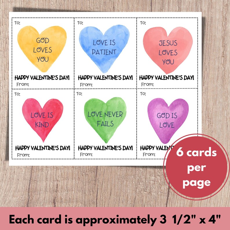 Kids Valentines Cards, Printable Bible Verse Valentine, Christian ...