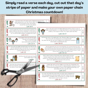Paper Chain Advent Calendar, Nativity Printable, Advent Calendar for ...