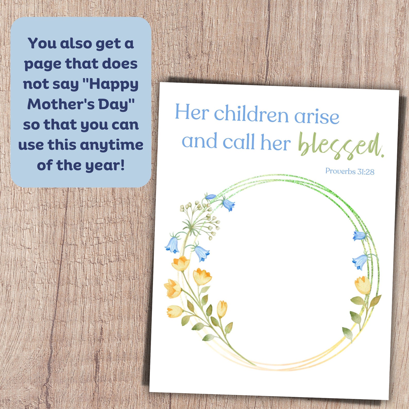 Mothers Day Handprint Printable, Proverbs 31, Bible Verse Craft, Mom ...