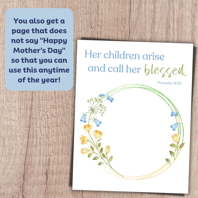 Mothers Day Handprint Printable, Proverbs 31, Bible Verse Craft, Mom ...