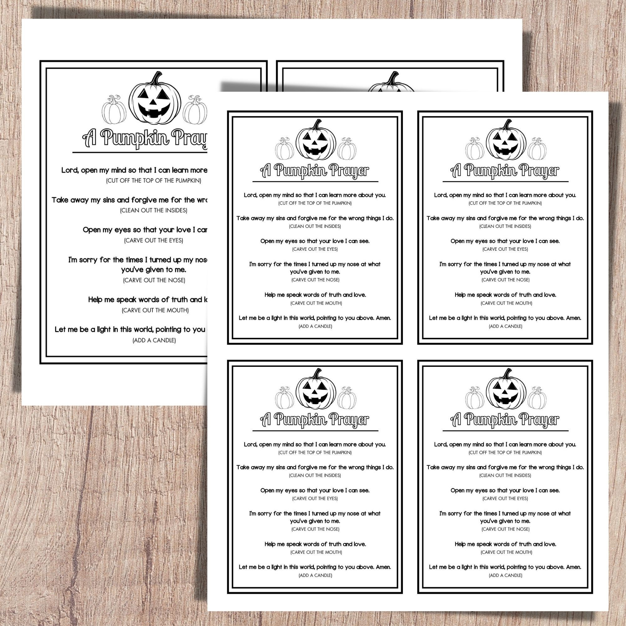 Pumpkin Prayer, Halloween Tracts, Religious Halloween, Pumpkin ...