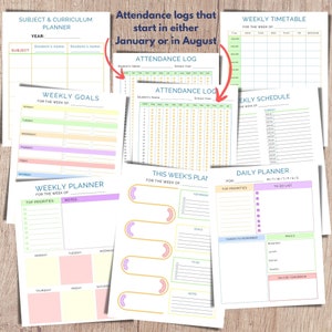Homeschool Planner, Printable Homeschool Planner, Academic Planner ...