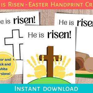 Easter Handprint Craft Easter Bible Story Holy Week for - Etsy