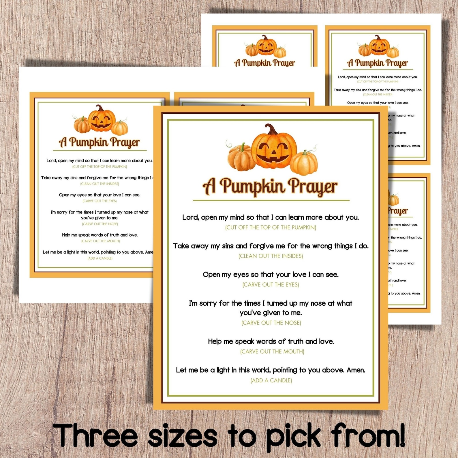 Pumpkin Prayer, Halloween Tracts, Religious Halloween, Pumpkin ...