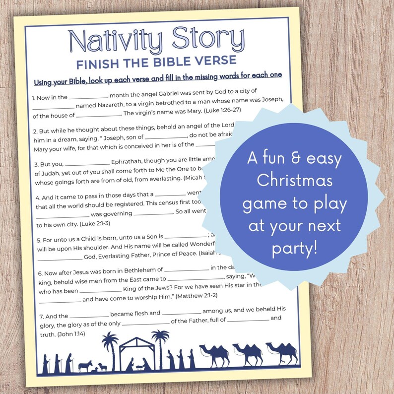 Christmas Bible Trivia,, Christian Christmas Trivia, Printable Bible ...