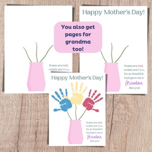 Mothers Day Handprint Printable, Religious Poem, Handprint Mothers Day ...