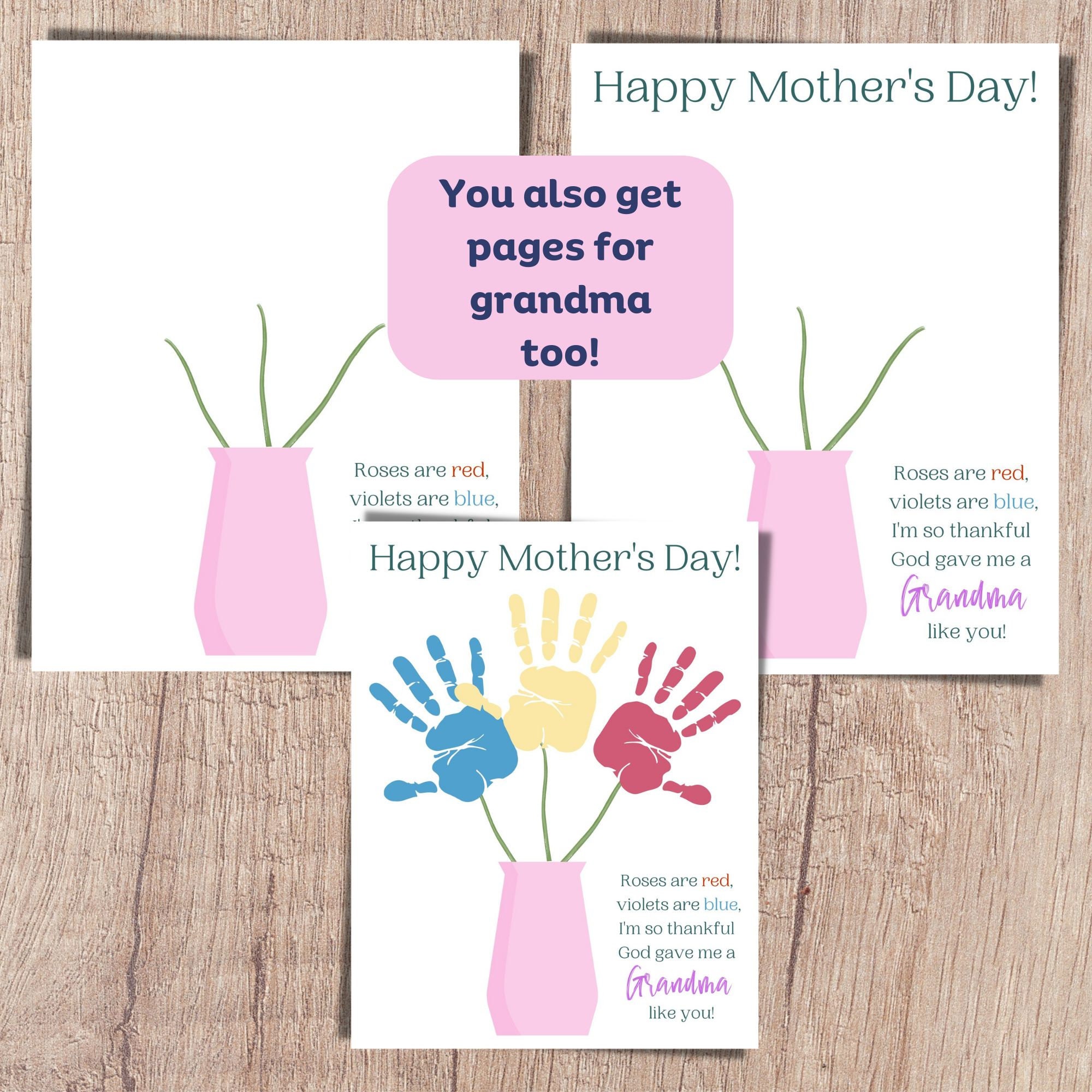 Mothers Day Handprint Printable, Religious Poem, Handprint Mothers Day ...