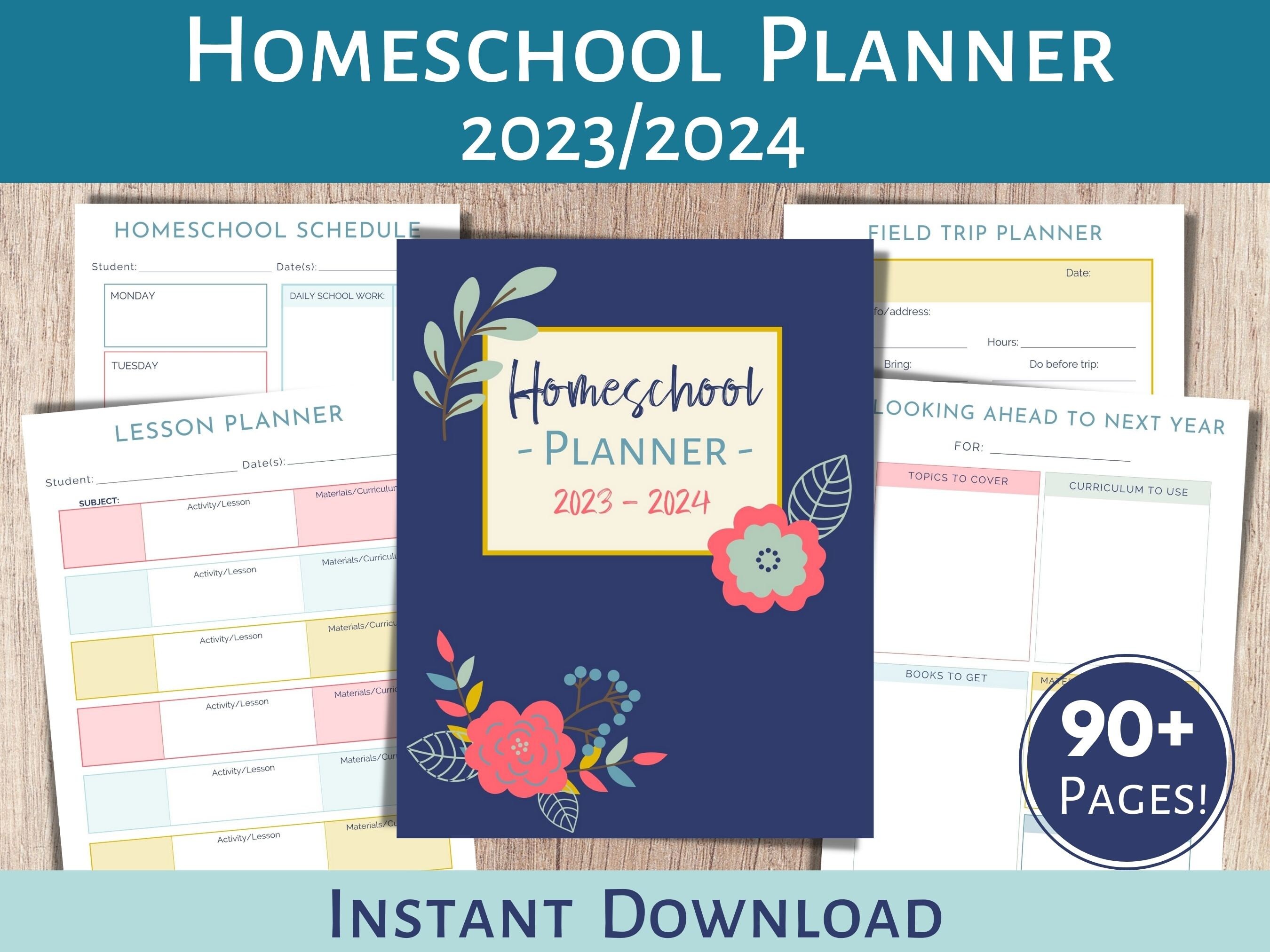 Homeschool Planner Academic Planner Printable Homeschool - Etsy