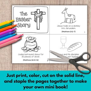Easter Story Mini Book, Easter Story Coloring, Easter Activities, Holy ...