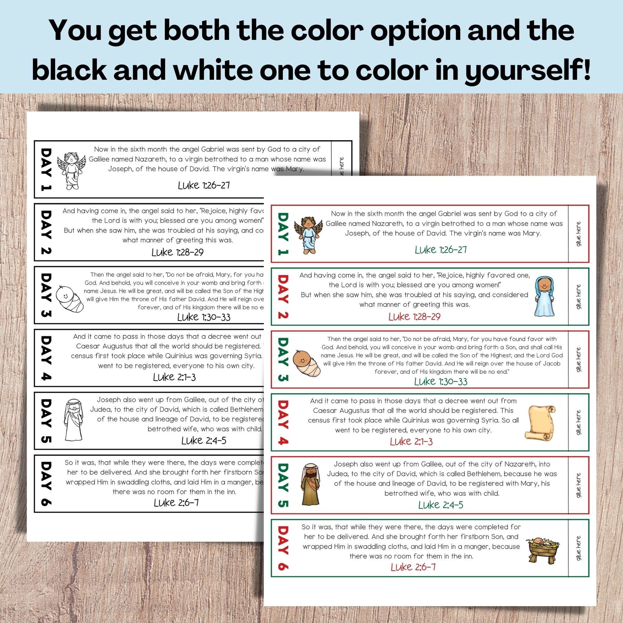 Paper Chain Advent Calendar, Nativity Printable, Advent Calendar for ...