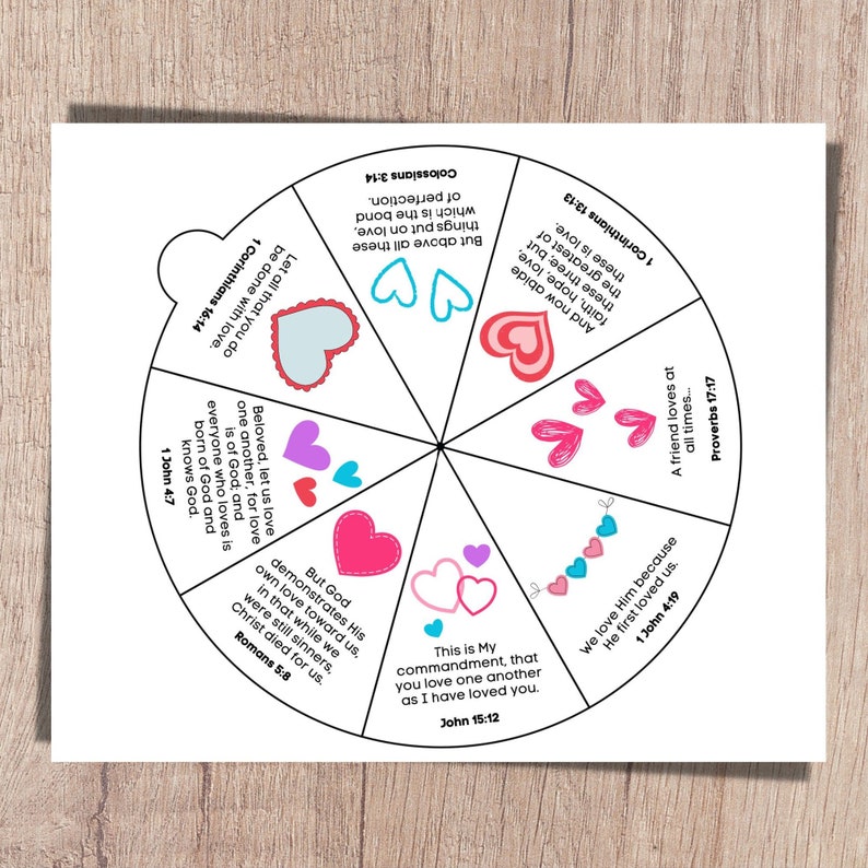 God is Love Craft, Spinner Wheel, Story Wheel, Sunday School Valentines ...