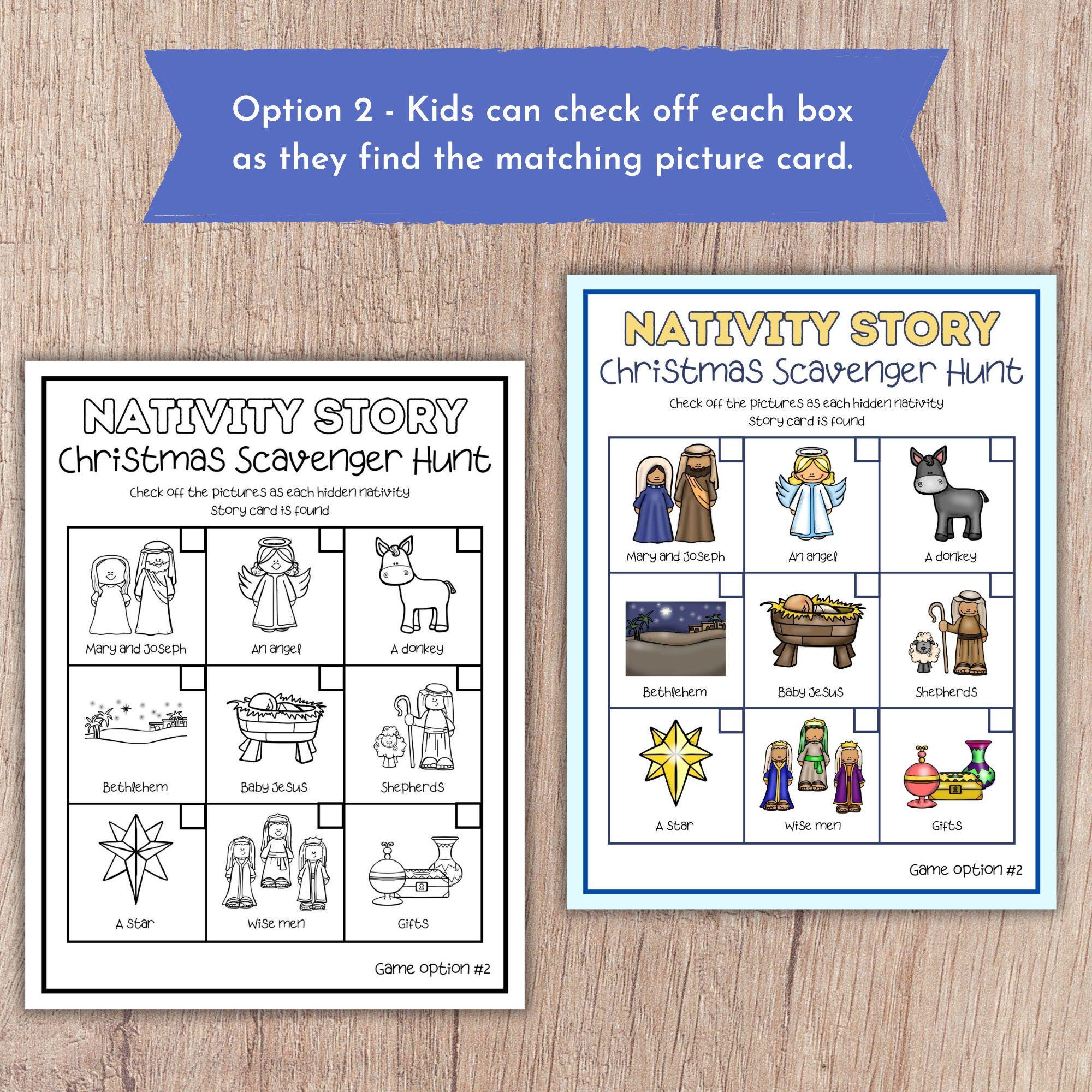 Nativity Scavenger Hunt, Christmas Scavenger Hunt, Hide and Seek Game ...