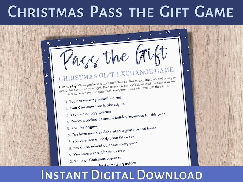 Pass the Gift Game White Elephant Party Office Party Games - Etsy