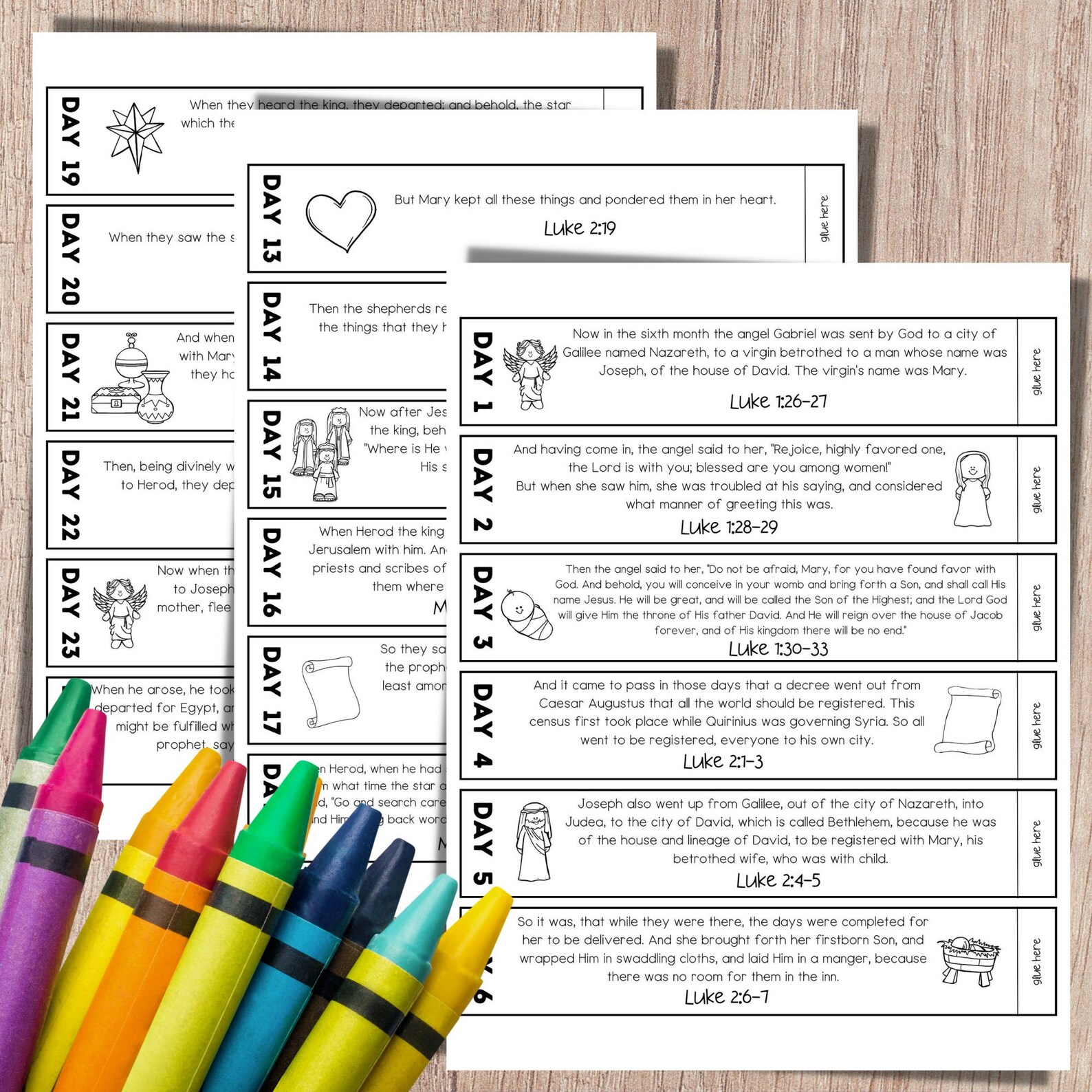 Paper Chain Advent Calendar, Nativity Printable, Advent Calendar for ...