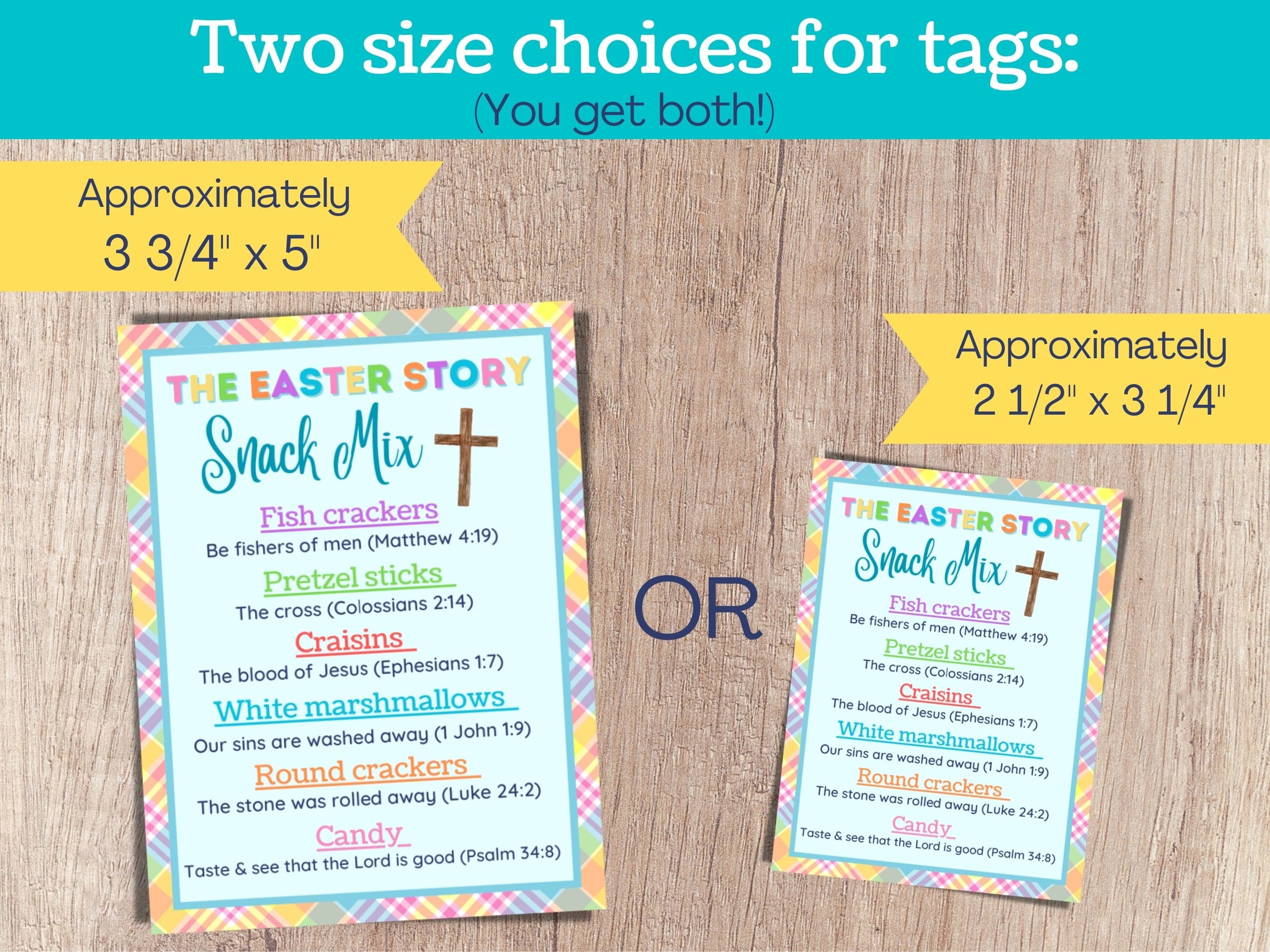 Easter Story Snack Mix Printable, Religious Easter Activities, Easter ...