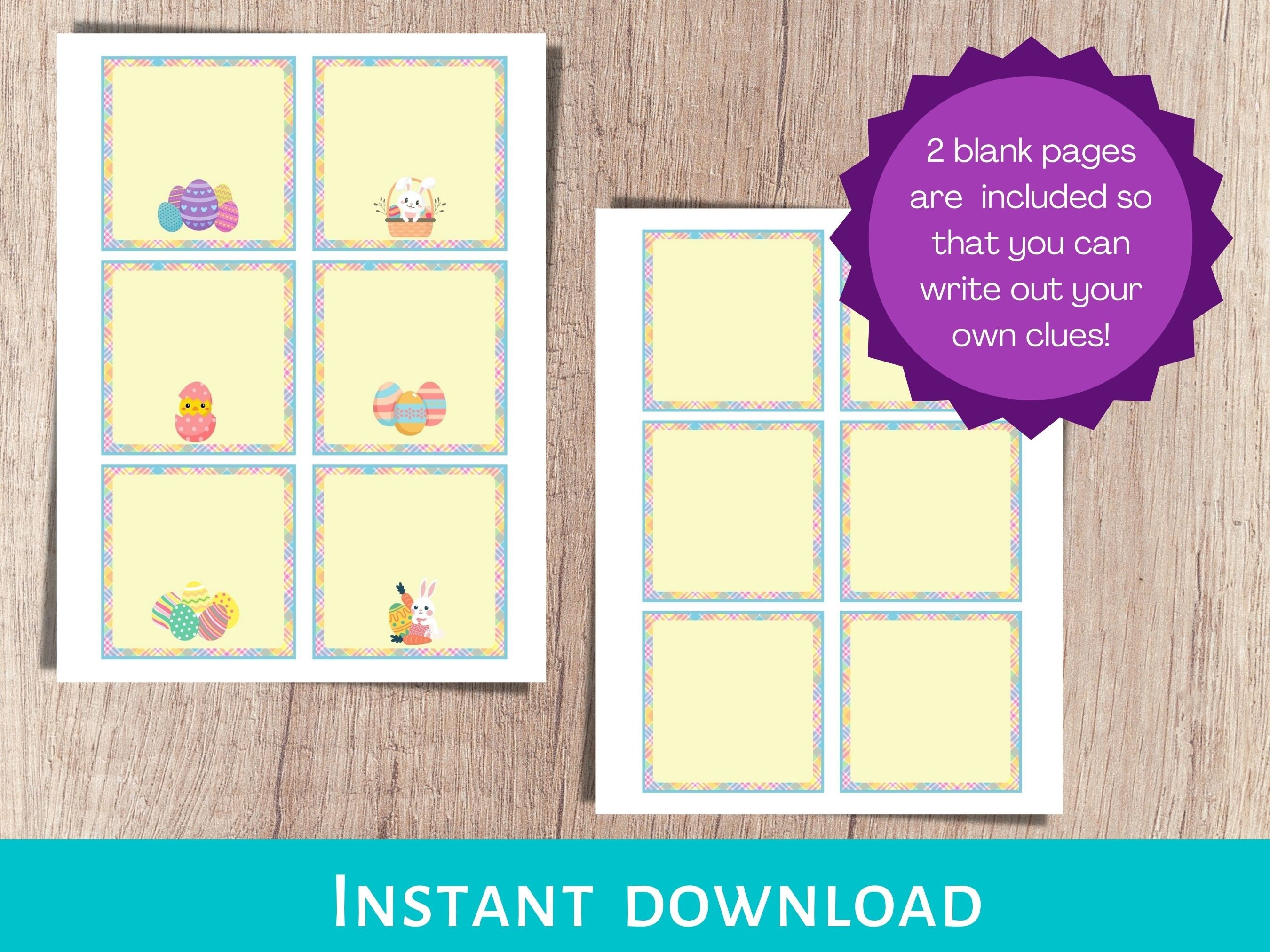 Easter Scavenger Hunt Printable Easter Game Indoor Scavenger - Etsy