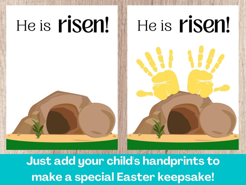 Easter Handprint Craft Easter Bible Story Holy Week for - Etsy