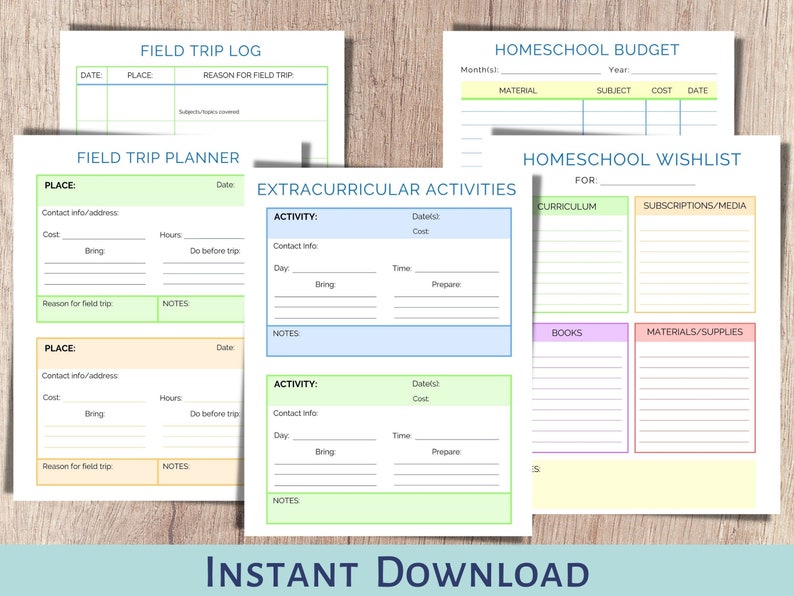Homeschool Planner Printable Homeschool Planner Academic - Etsy