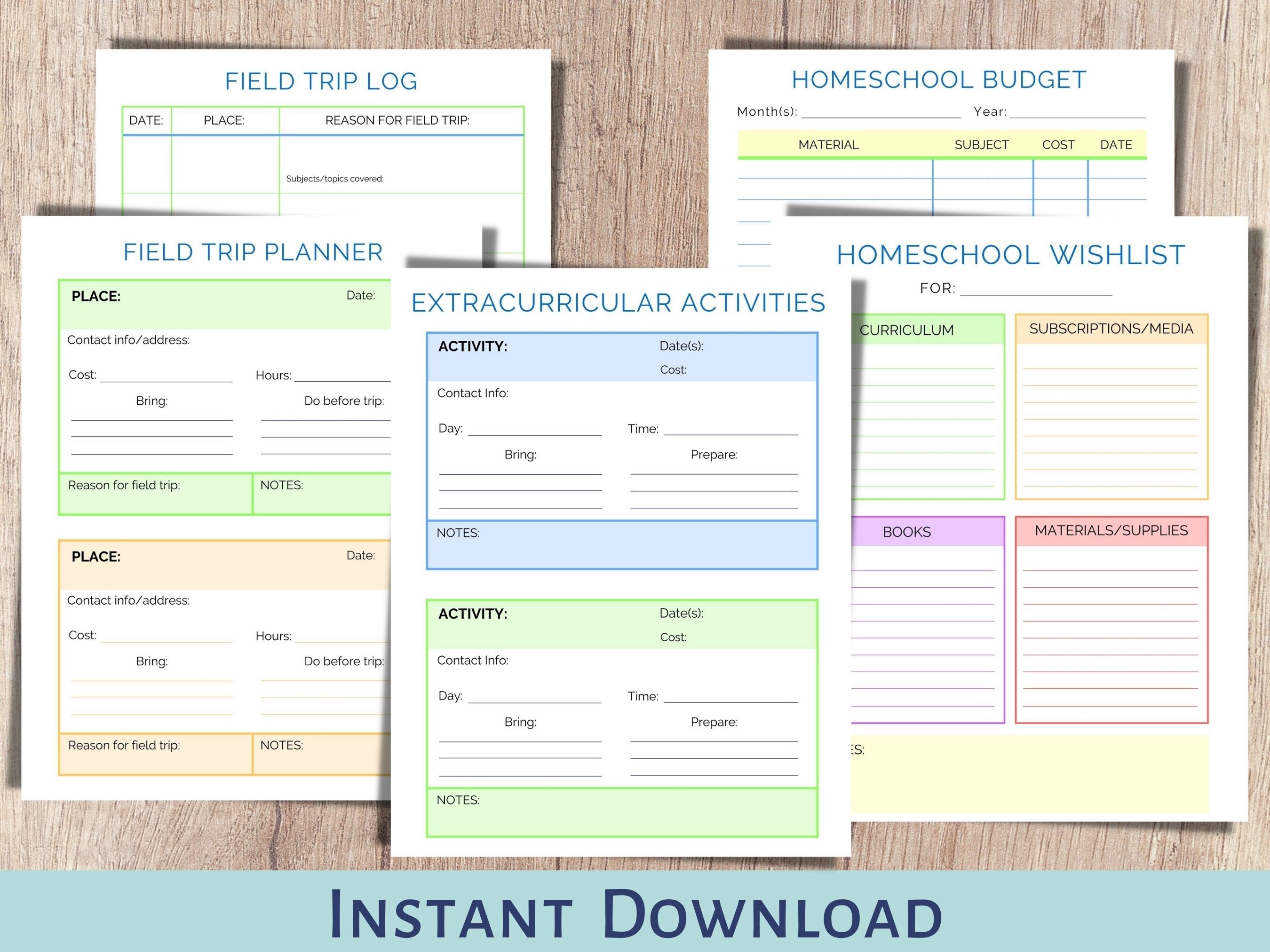 Homeschool Planner Printable Homeschool Planner Academic - Etsy